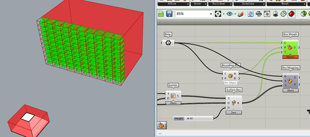 请问Box Morph 和Box Mapping 这两个电池的区别在哪呢？ - Grasshopper - Rhino3D 中文讨论区