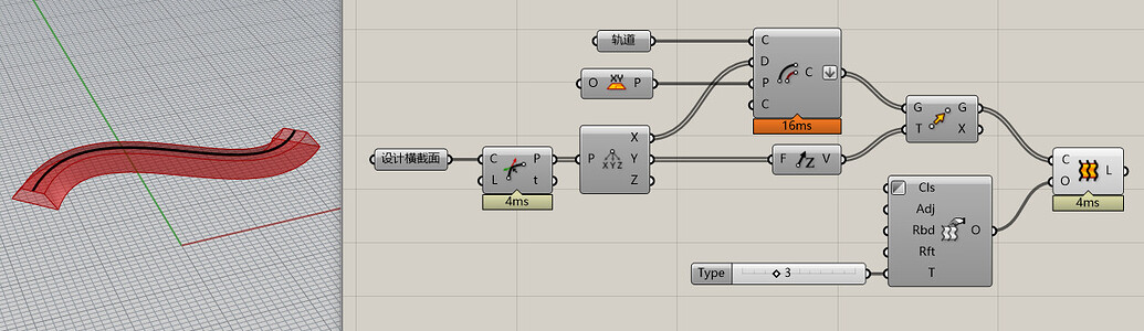 sweep1,如何使生成的Brep沿线所有位置横截面相同 - Grasshopper - Rhino3D 中文讨论区