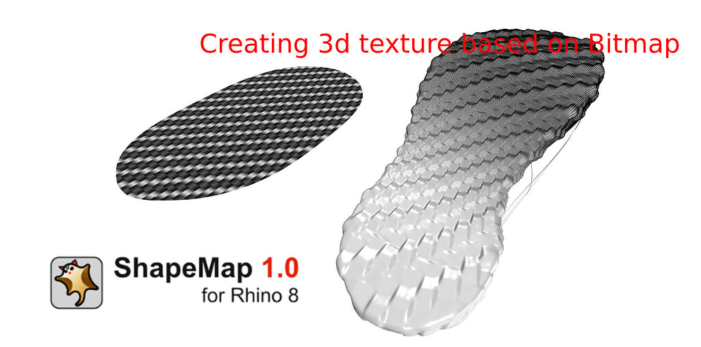 使用 ShapeMap 基于位图创建 3D 纹理 - Grasshopper插件 - Rhino3D 中文讨论区